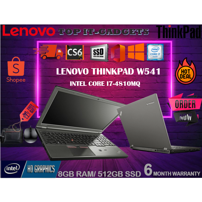 (NVIDIA Quadro) LENOVO THINKPAD W541 CORE i7 (4TH GEN) 15.6" FHD /8GB ...