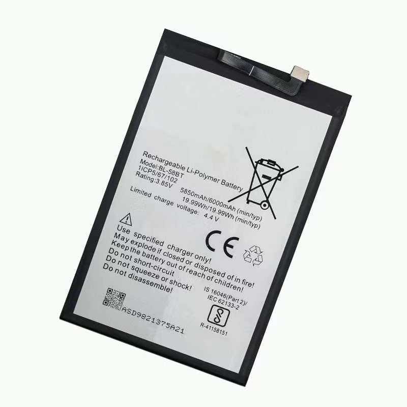 6000mAh BL-58BT Battery For TECNO LC7 SPARK 6 Air KE6 Pouvoir 4 Pro ...