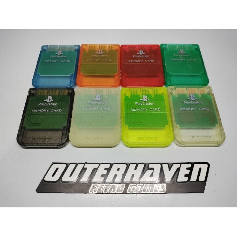 Original PS1 Transparent Colors Memory Card 1MB (Japan Import) | Shopee ...