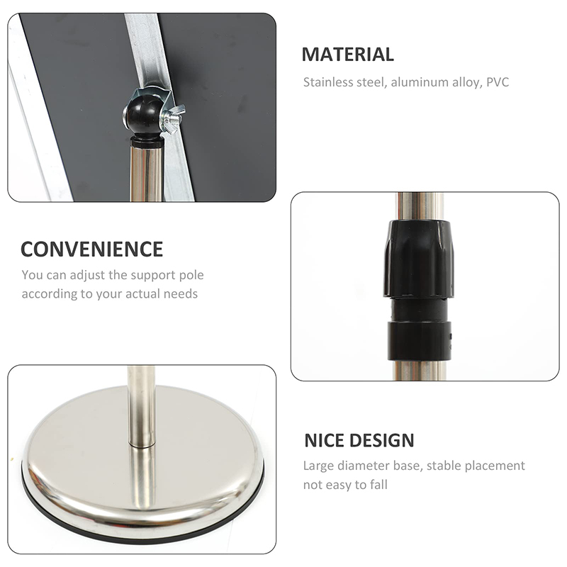 Adjustable Poster Stand Holder Stainless steel Standing Display Sign ...