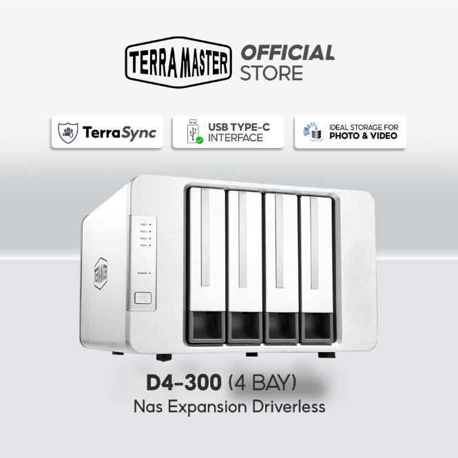 TerraMaster D4-300 Direct Attached Storage 4-Bay Enclosure Nas ...