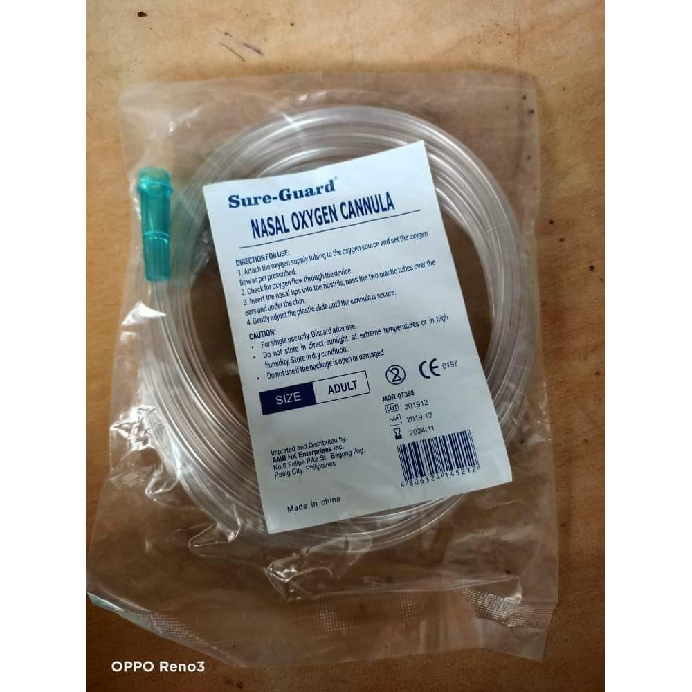 (MIX-J) Sure-Guard Nasal Oxygen Cannula for Adult & Pedia First Aid ...