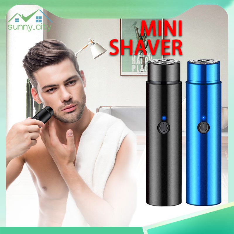 Men's Mini Electric Shaver Portable USB Charging Men's Shavers Travel ...