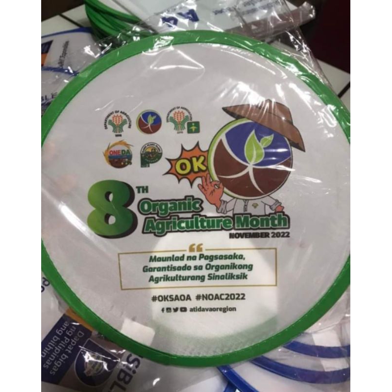 CUSTOMIZED 100PCS COLORED RIM FOLDABLE FAN | Shopee Philippines