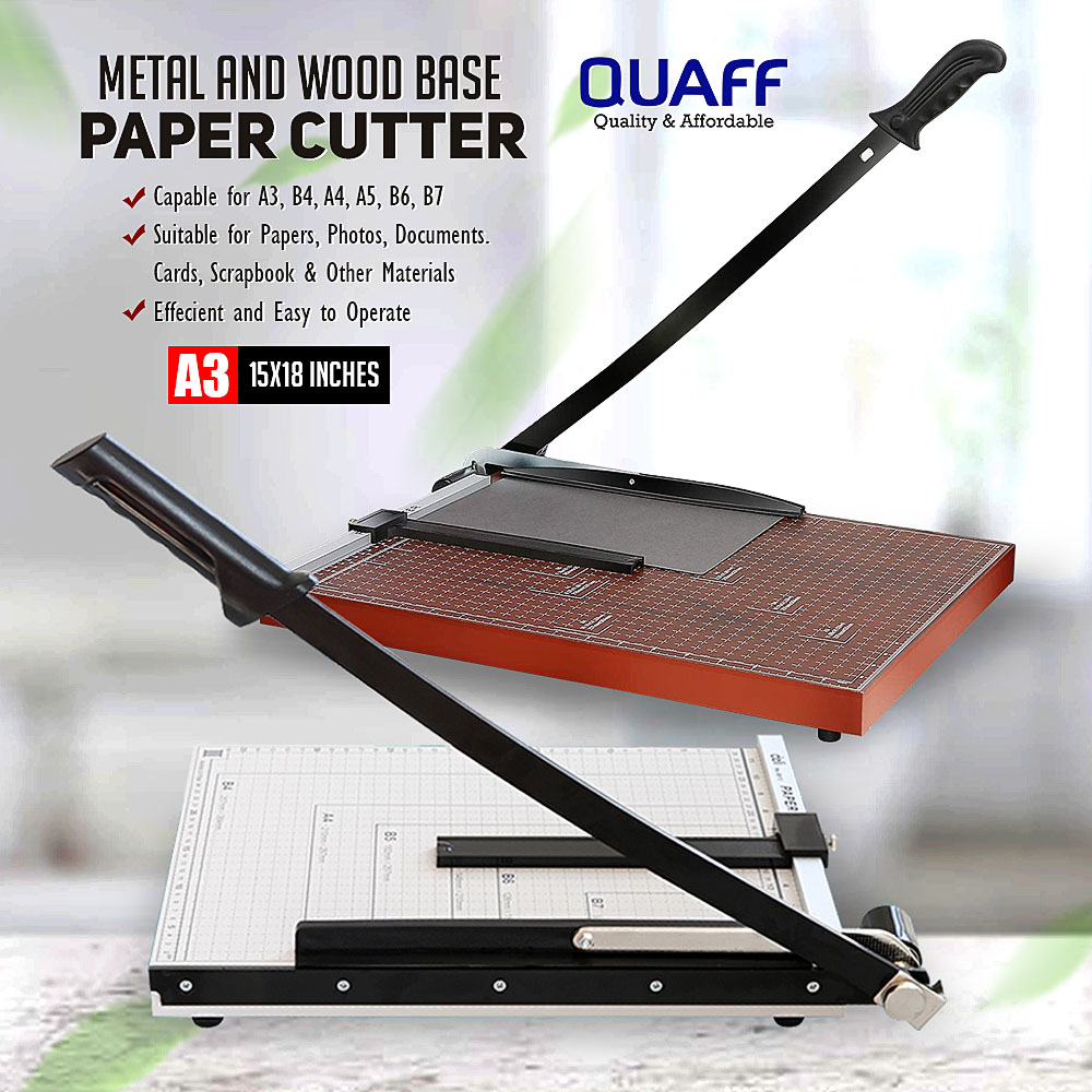 QUAFF Paper Cutter Metal / Wood A5/A4/B4/A3 Size | Shopee Philippines