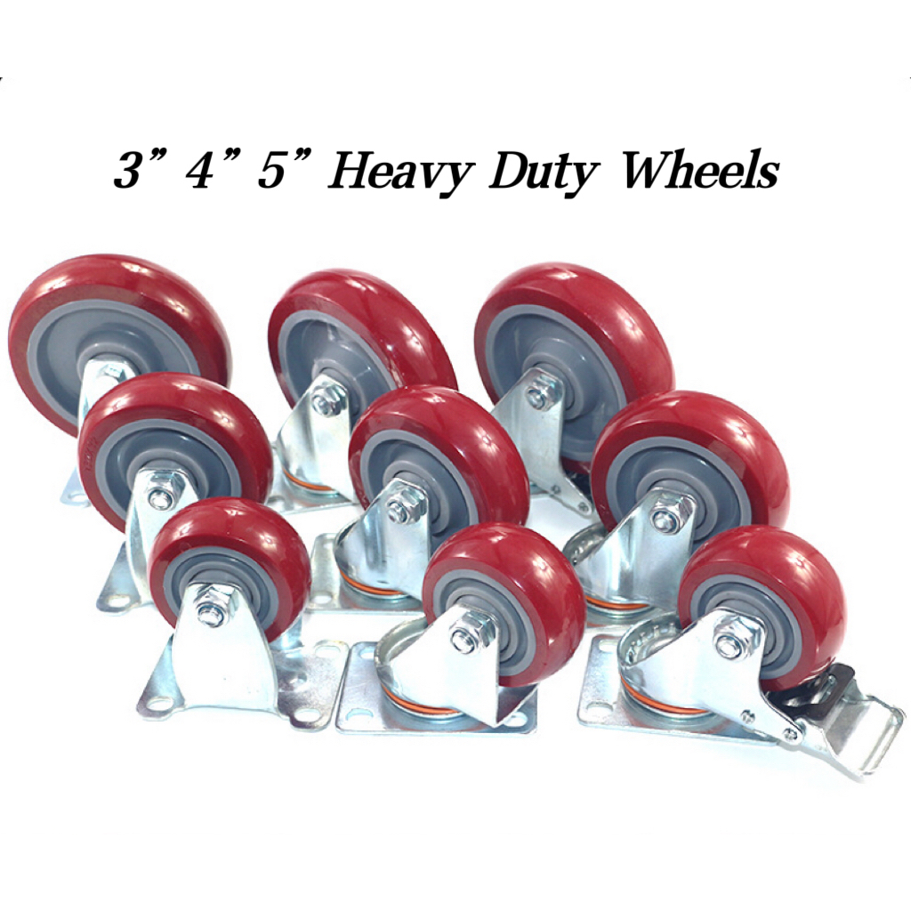 3inch,4inch,5inch,Caster Wheel Heavy Duty Wheels With Brakes Universal ...