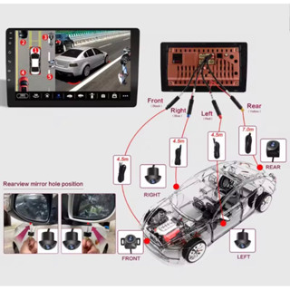 360 car camera Panoramic surround view AHD camera system for Android ...