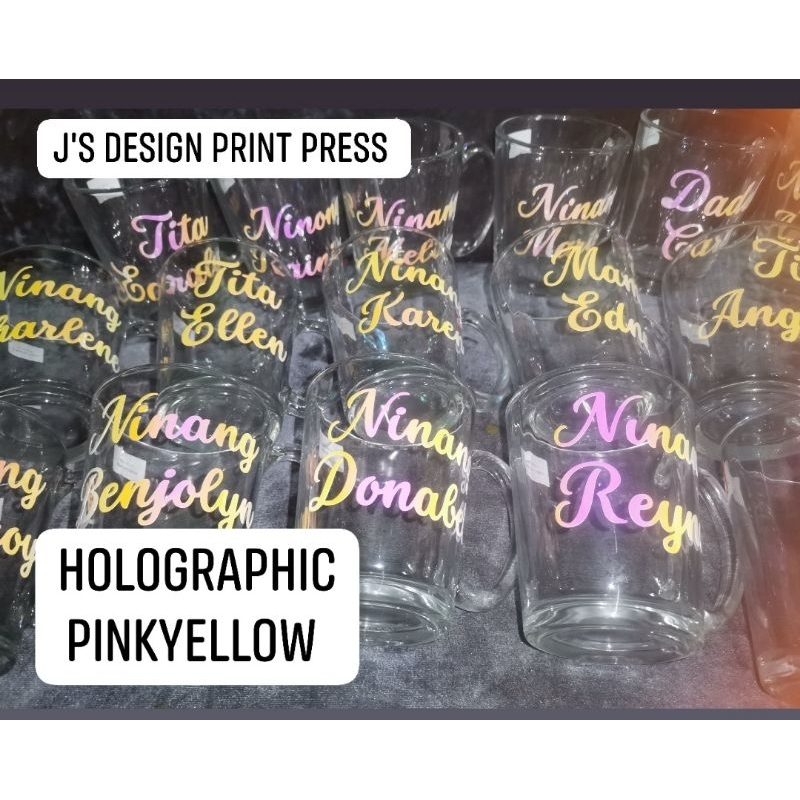 CLEAR MUG TRANSPARENT CUSTOMIZED WITH NAME (WITH BOX, RIBBON & THANKYOU ...