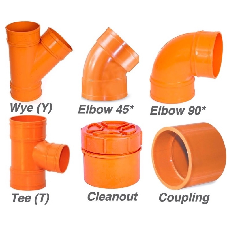 ORANGE SANITARY PVC PIPE FITTINGS | COMPLETE FITTINGS | Shopee Philippines