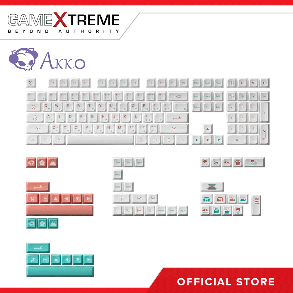 AKKO Red Fuji Keycap Set JDA 161 Keys | Shopee Philippines