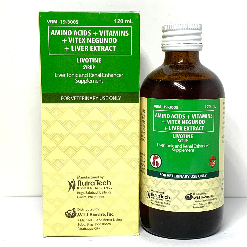 [FCR AGRIVET] Livotine Syrup 120ml (Liver Tonic and Renal Enhancer for ...