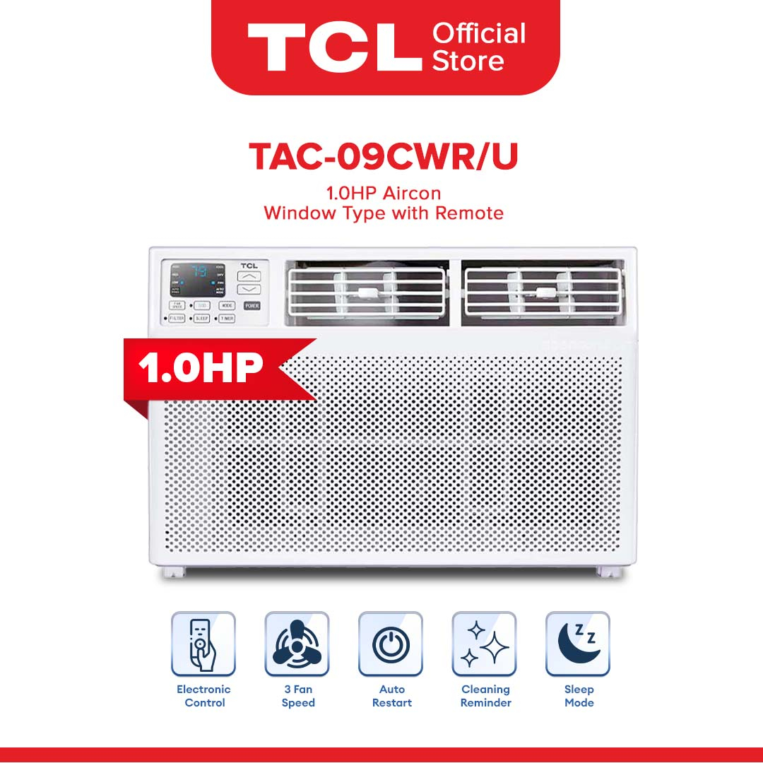 TCL 1.0HP Aircon Window Type with Remote - TAC-09CWR/U (R32 Refrigerant ...