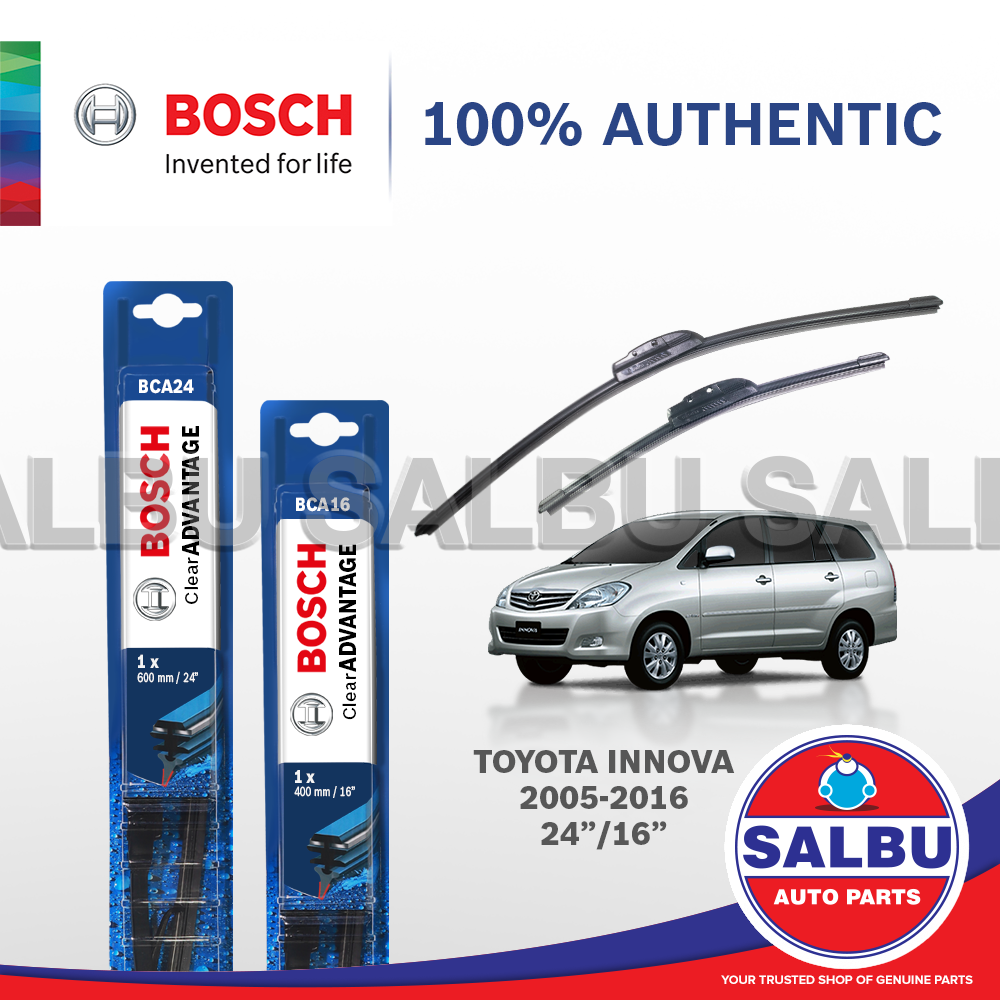 BOSCH Clear Advantage Wiper Blade for TOYOTA Innova 2005-2016 (24"/16 ...