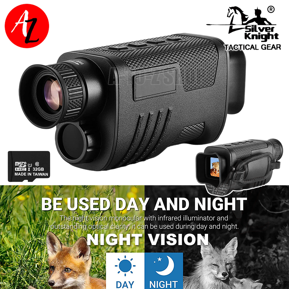 SILVER KNIGHT Night Vision Monocular 1.5" TFT LCD Take Photos and ...