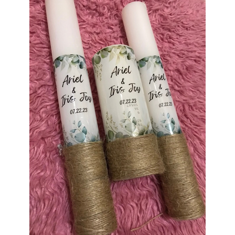 Candle sticker for wedding (free layout) | Shopee Philippines
