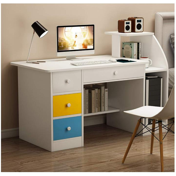 HomeCare #39 Study Table with drawer and bookshelf Multifunctional Computer table for desktop ...