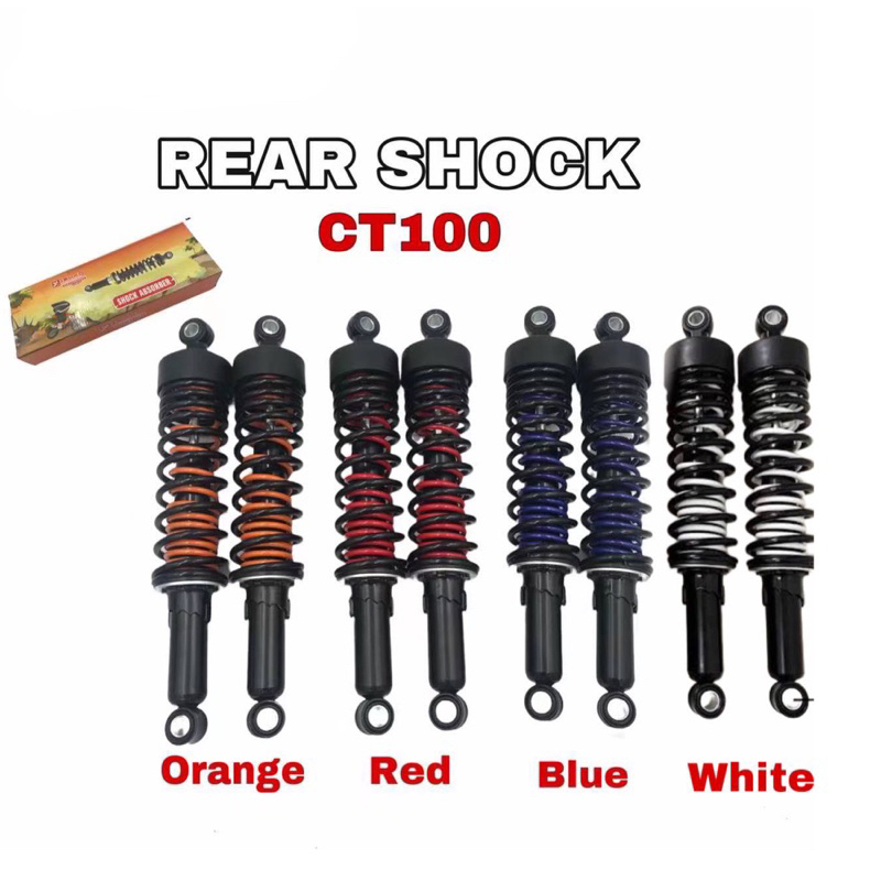 rear shock bajaj100 ct100 out spring black/inside spring white price ...