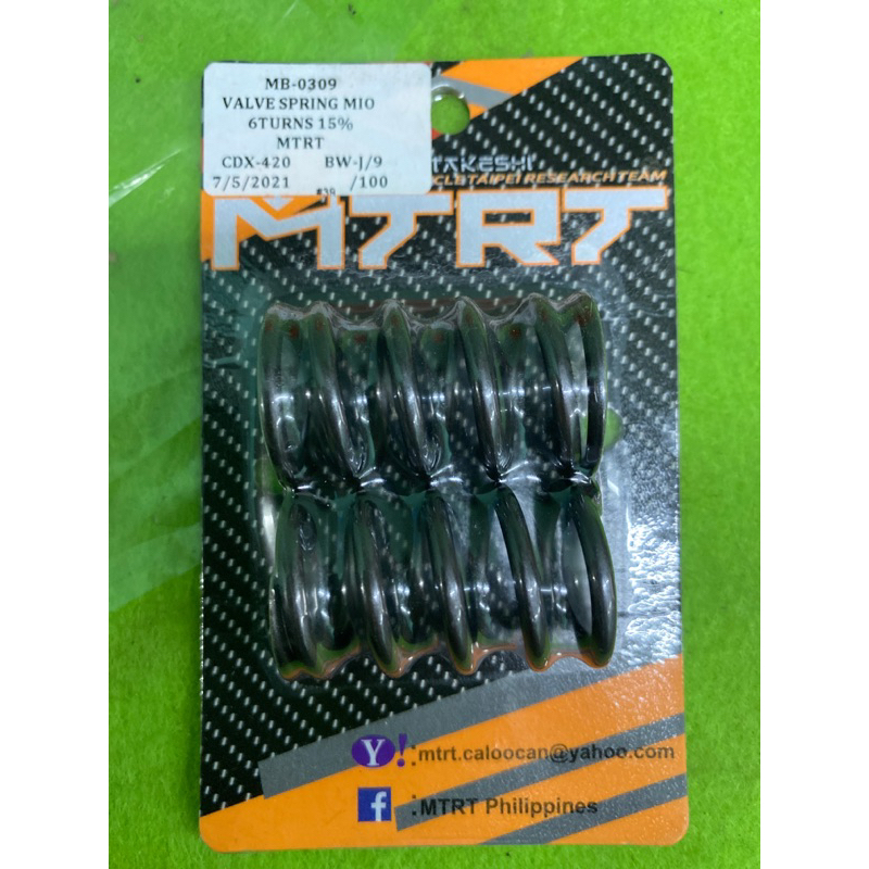 VALVE SPRING for MIO 6turns +15% (22.80*2.80*37.20) MTRT made in Taiwan ...