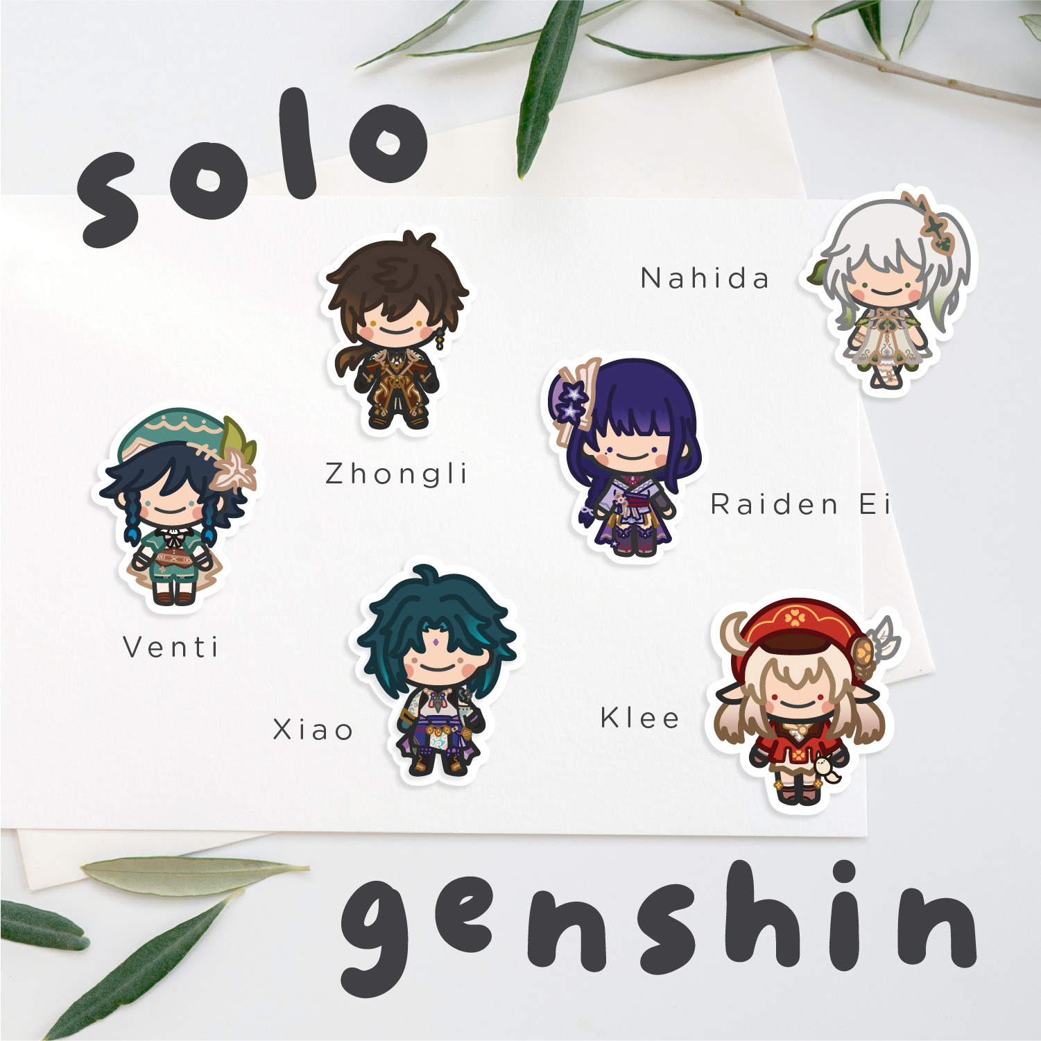Solo Genshin Waterproof Stickers | Shopee Philippines