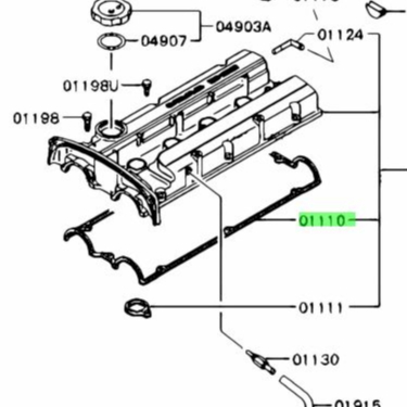valve cover gasket genuine mitsubishi 4g92 dohc mivec | Shopee Philippines