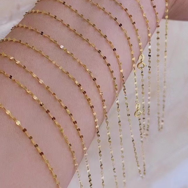 MAIBAGELYAS Dancing Chain 18K Saudi Gold 18Inches Pawnable With Box ...