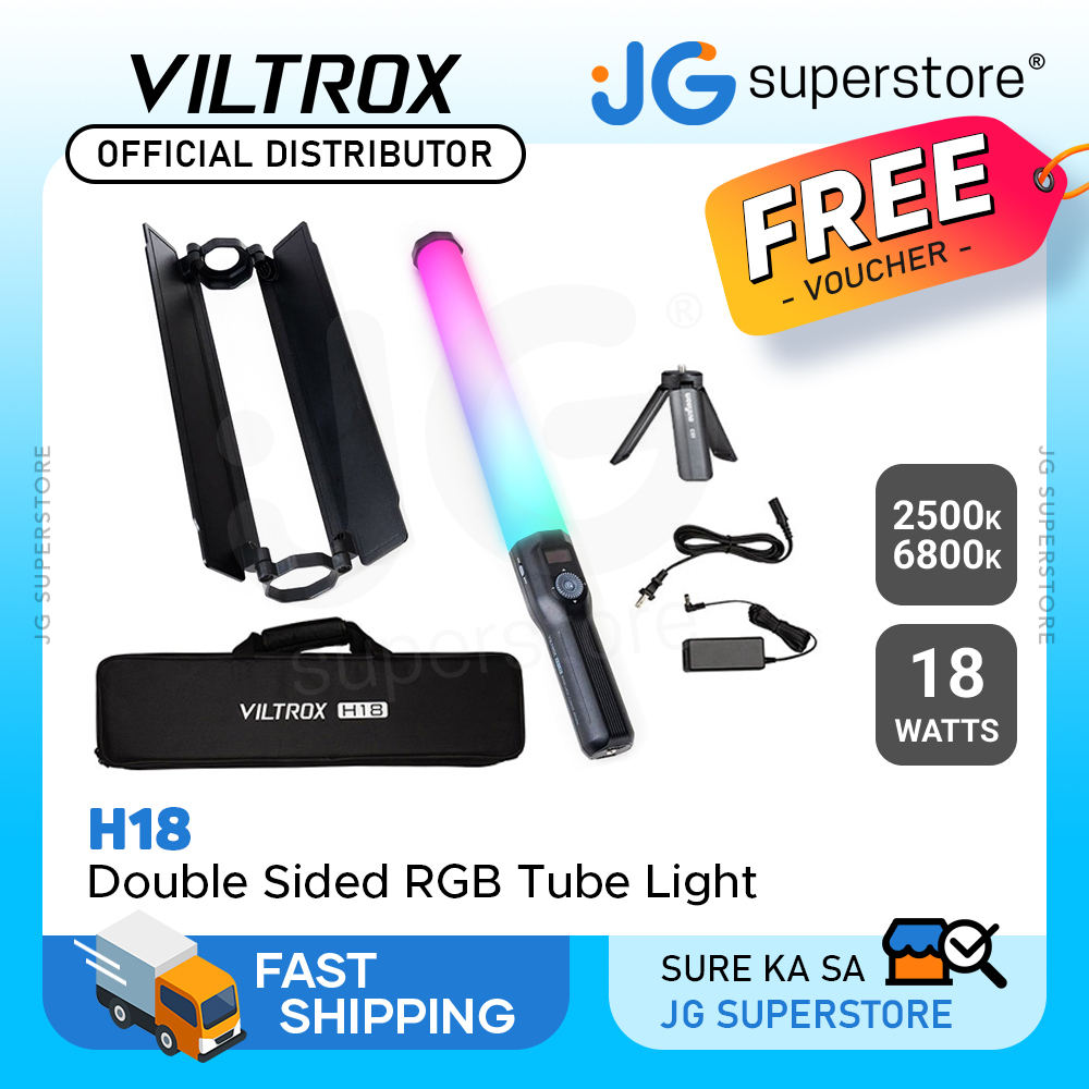 Viltrox H18 18W Double-Sided RGB LED Tube Light w/ 26 FX Lighting ...
