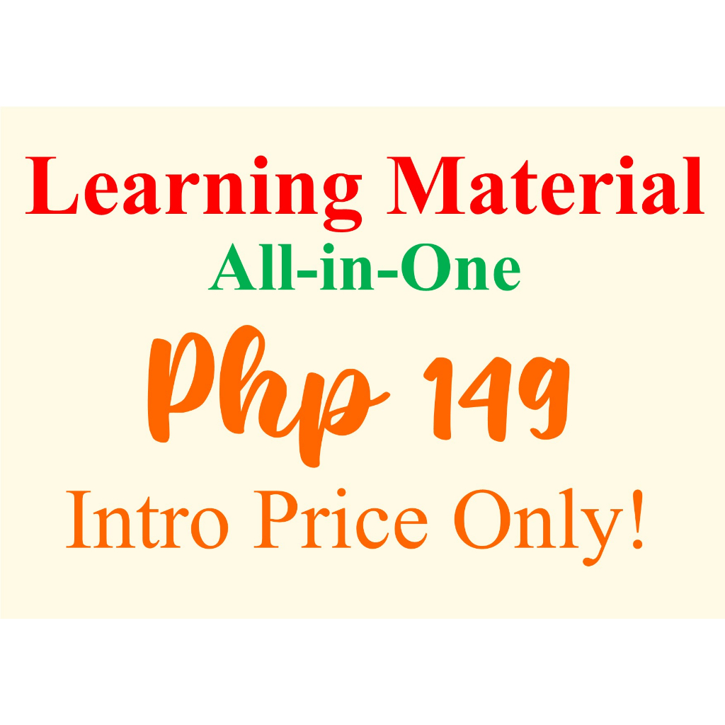 All-in-One Learning Materials for Kids (Intro Price) | Shopee Philippines