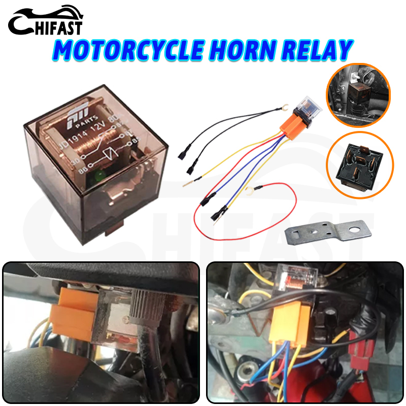 HIFAST 5Pin Horn Relay Mini Driving Light Relay Transparent Socket With ...