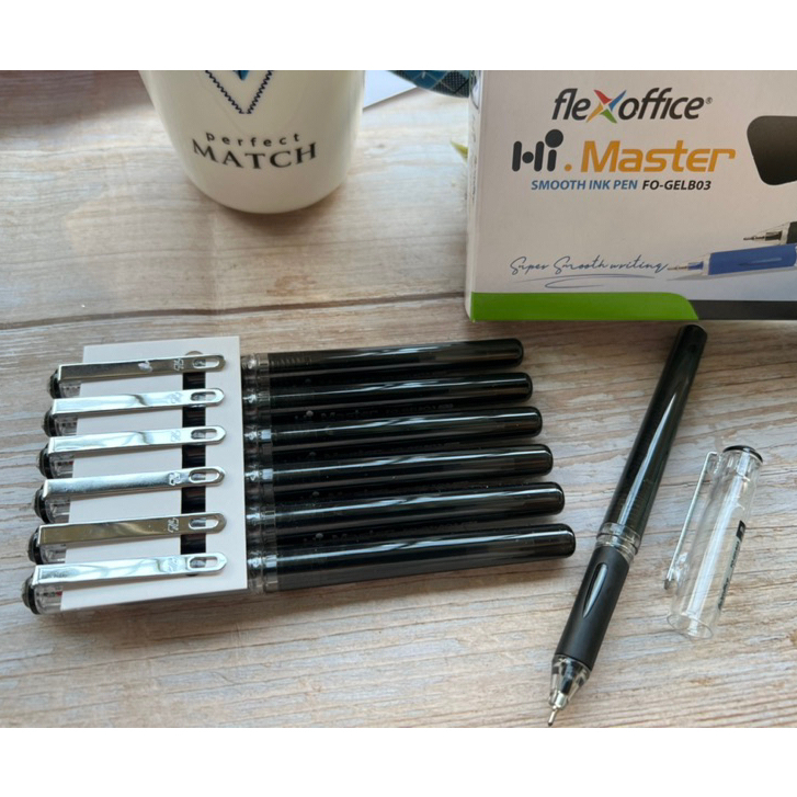 Flexoffice Hi-Master Smooth Ink Pen 0.7m Black F0-GELB03 (1pc) | Shopee ...