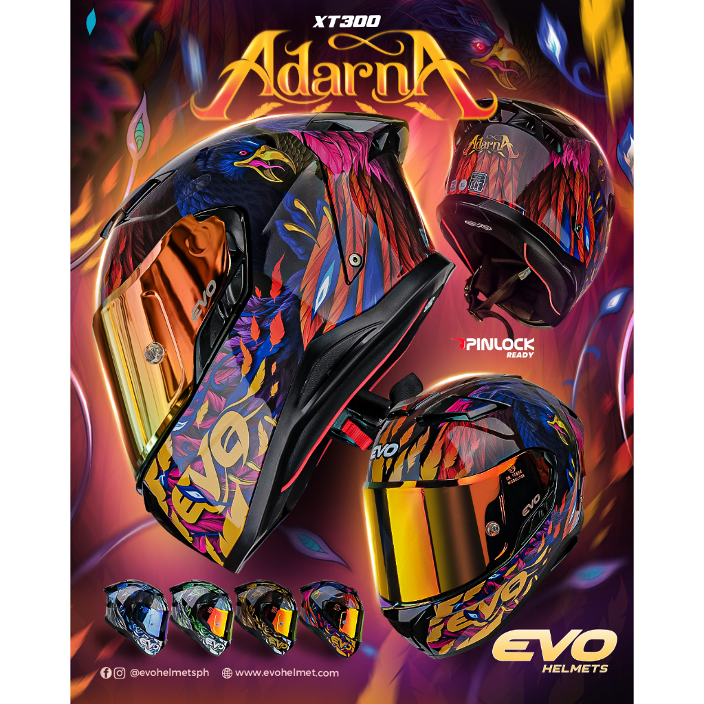 EVO XT-300 ADARNA FULL-FAE HELMET | Shopee Philippines
