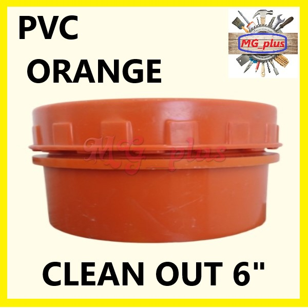 PVC Orange Fittings Clean Out 6" Sanitary Fittings For PVC Pipes ( FLAT ...