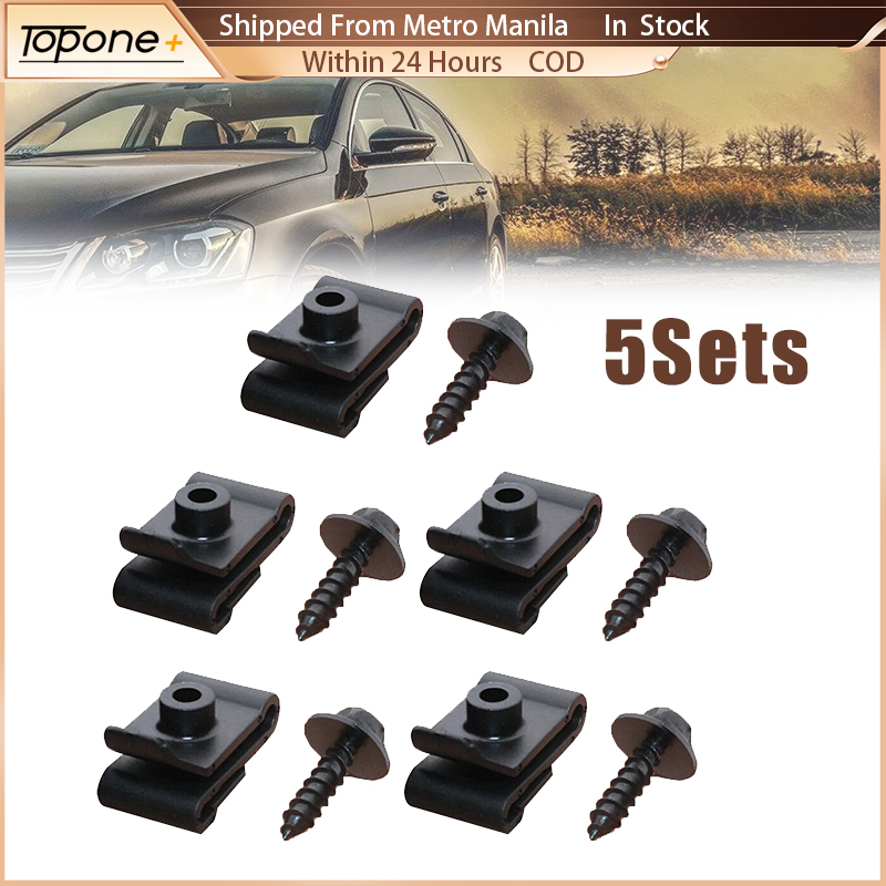 5pcs Car Fender Lining Clips Bumper Fastener Mudguard Trim Clips For ...