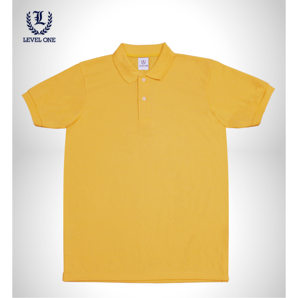 Level One Men's Polo Shirt Basics (Gold Yellow) | Shopee Philippines