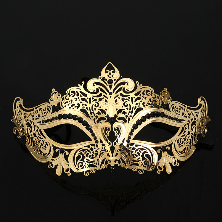 Metal Mask Female Masquerade Sexy Party Hollow Gold Mask Adult Princess ...