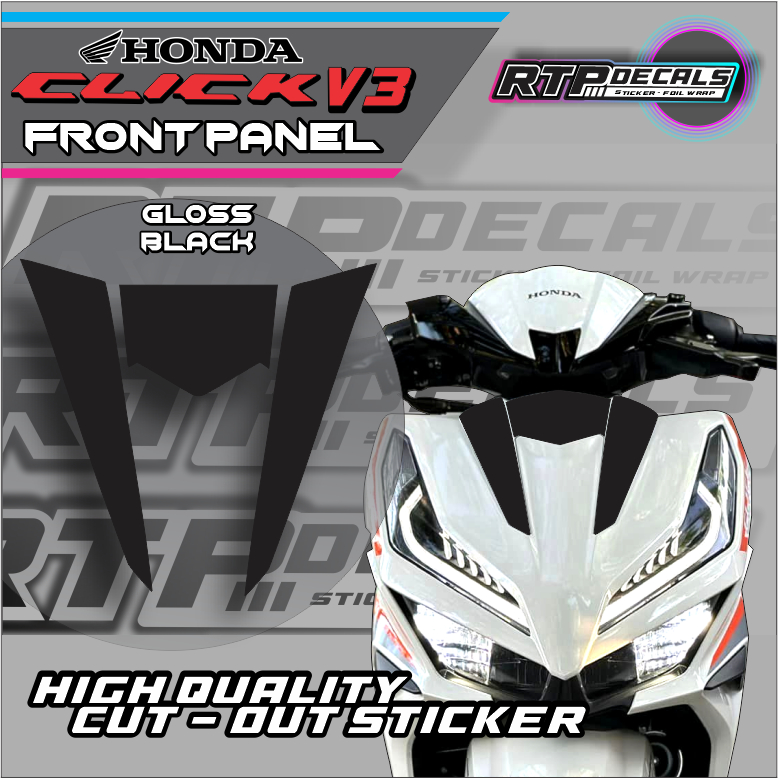 HONDA CLICK V3 FRONT PANEL DECALS STICKER - PPH | Shopee Philippines