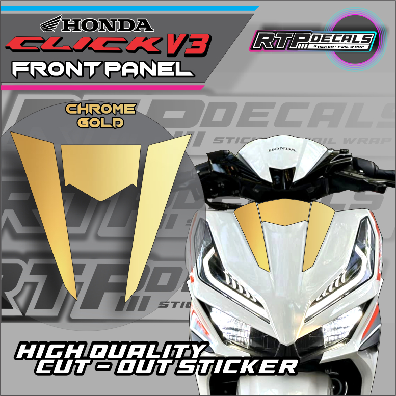 HONDA CLICK V3 FRONT PANEL DECALS STICKER - PPH | Shopee Philippines