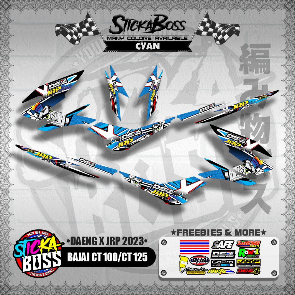 BAJAJ CT 100 / CT 125 DECALS ( DAENG X JRP 2023 )【WITH FREEBIES ...