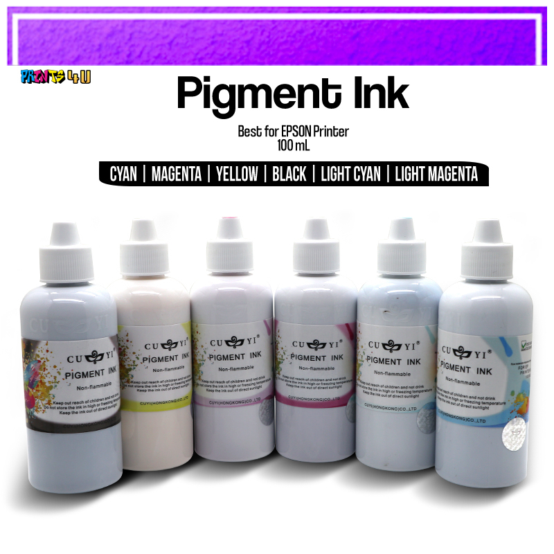 100ml CUYI Pigment Ink Bundle Set 4colors / 6colors | Shopee Philippines