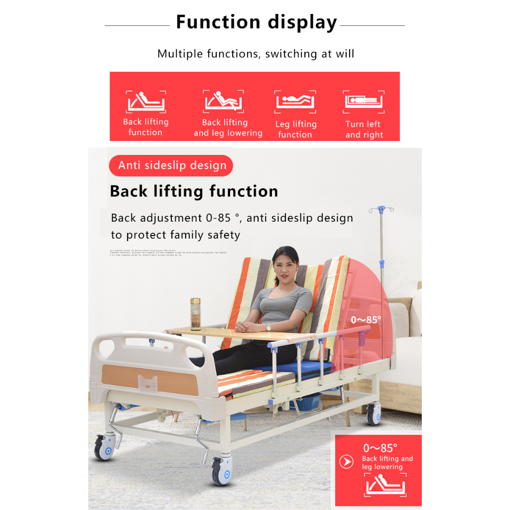 Hospital bed nursing bed patient bed medical bed multifunctional can ...