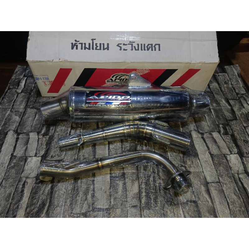 APIDO PIPE WITH STAINLESS BIG TIP FOR XRM110 / SMASH110-115 / WAVE100 ...