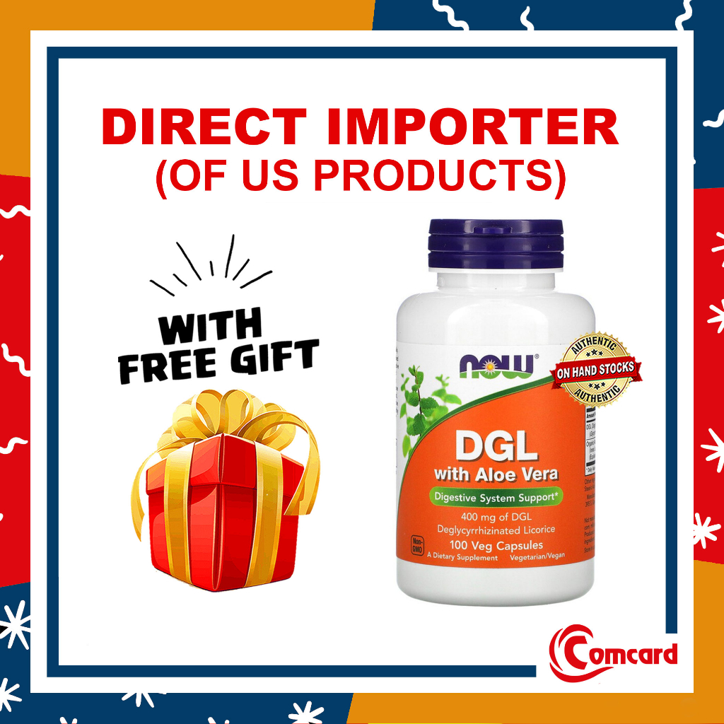 Now Foods DGL with Aloe Vera 400 mg 100 Veg Capsules | CPM | Shopee ...