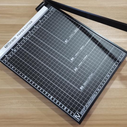 Officom A4 Size Paper Cutter Metal Black Cutting Board Heavy Duty ...