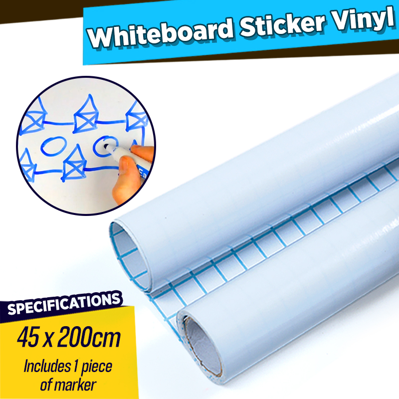 Vinyl Whiteboard and Blackboard Sticker 45x200cm | Shopee Philippines