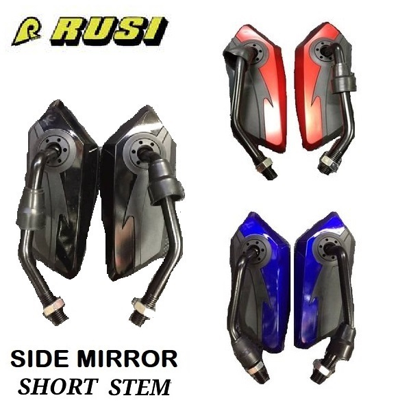 RUSI SURF 110-125 | ( Color / Red / Blue ) Motorcycle Side Mirror Short ...