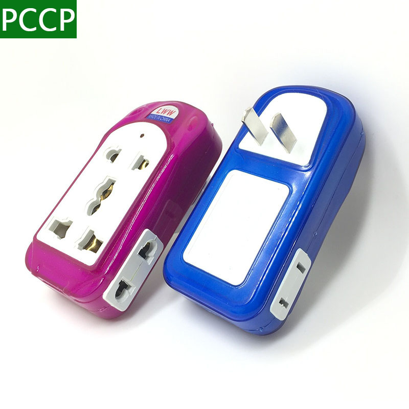 2 pin American standard plug 1 change 4 socket extension adapter to ...