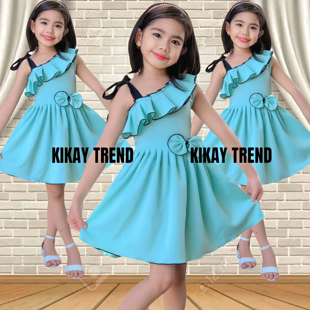 KIKAY TREND I ATASHA FIT 4-6 YEARS OLD KIDS QUALITY DRESS NEOPRENE KIDS ...
