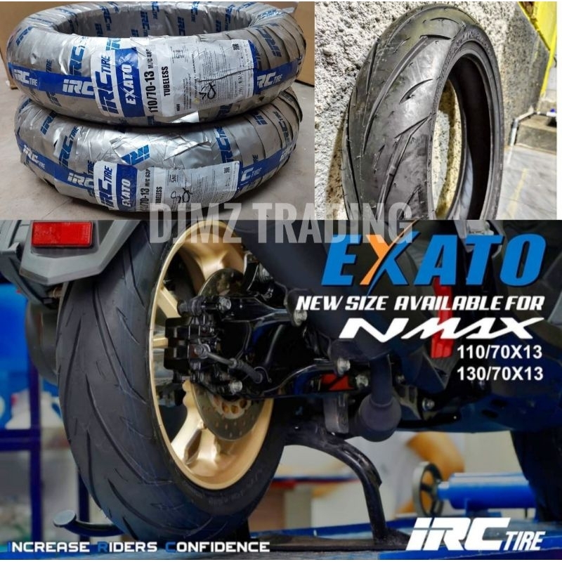 NMAX V1-V2 | IRC Exato Tubeless Tire | 130/70 & 110/70 - 13" | Shopee ...