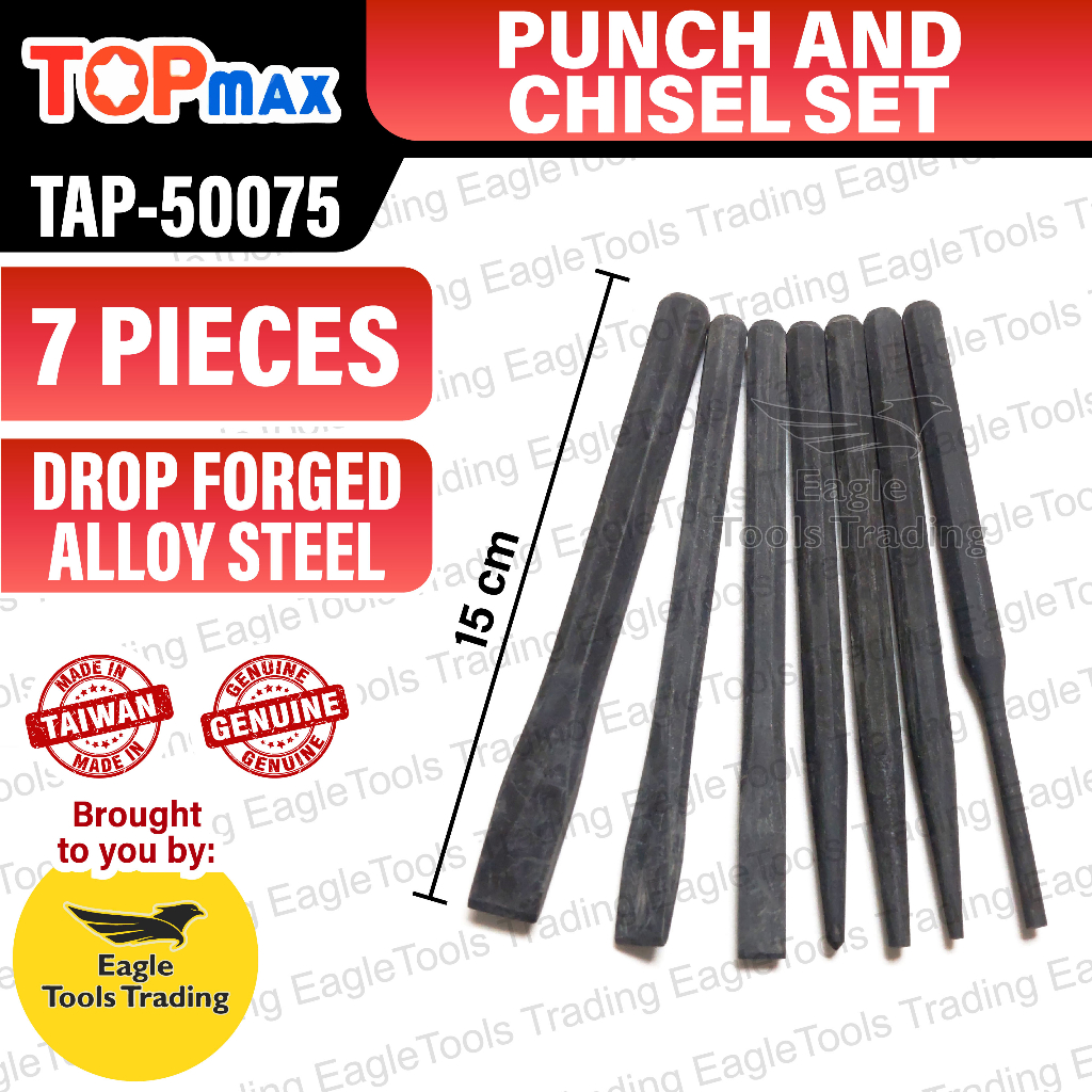 TopMax Punch and Chisel Set 7 Pieces TAP-50075 | Hand Tool | Shopee ...