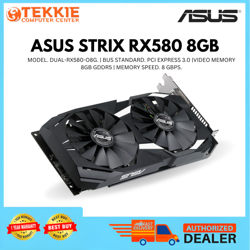 ASUS STRIX RX580 8 GB GPU | Shopee Philippines