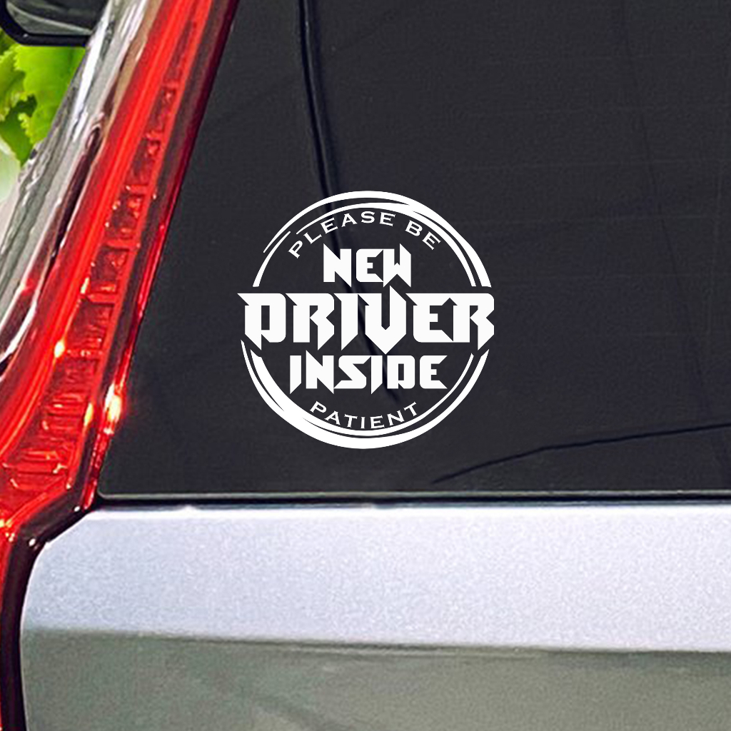 "NEW DRIVER" Car Sticker 15 X 15 cm | Shopee Philippines